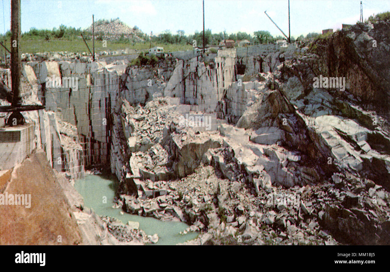Rock of Ages Granite Quarry. Barre. 1954 Stock Photo - Alamy
