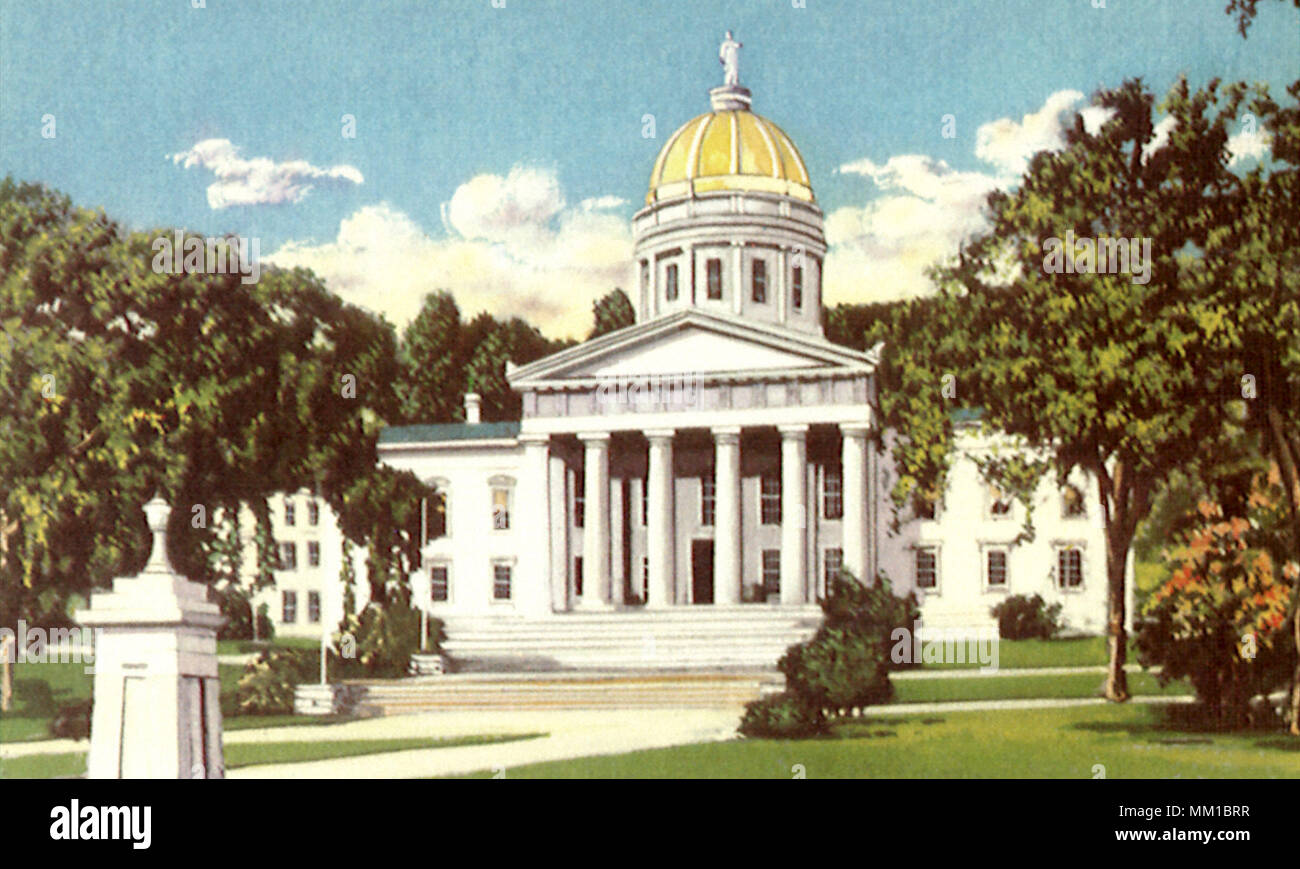 State Capitol Building. Montpelier. 1940 Stock Photo - Alamy