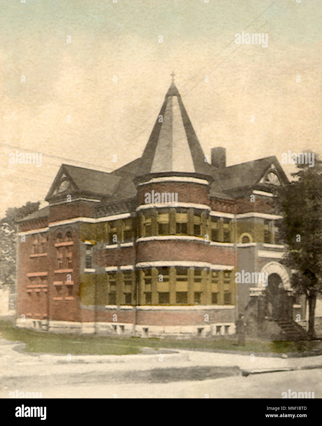 Public Library. Newport. 1906 Stock Photo - Alamy