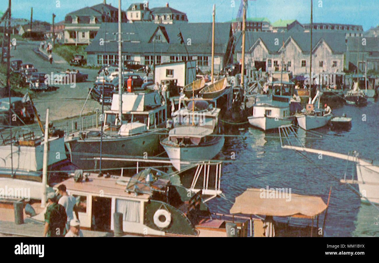 Old Harbor. Block Island. 1956 Stock Photo - Alamy