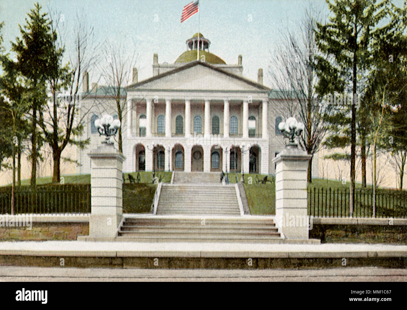 State Capitol. Augusta. 1910 Stock Photo - Alamy