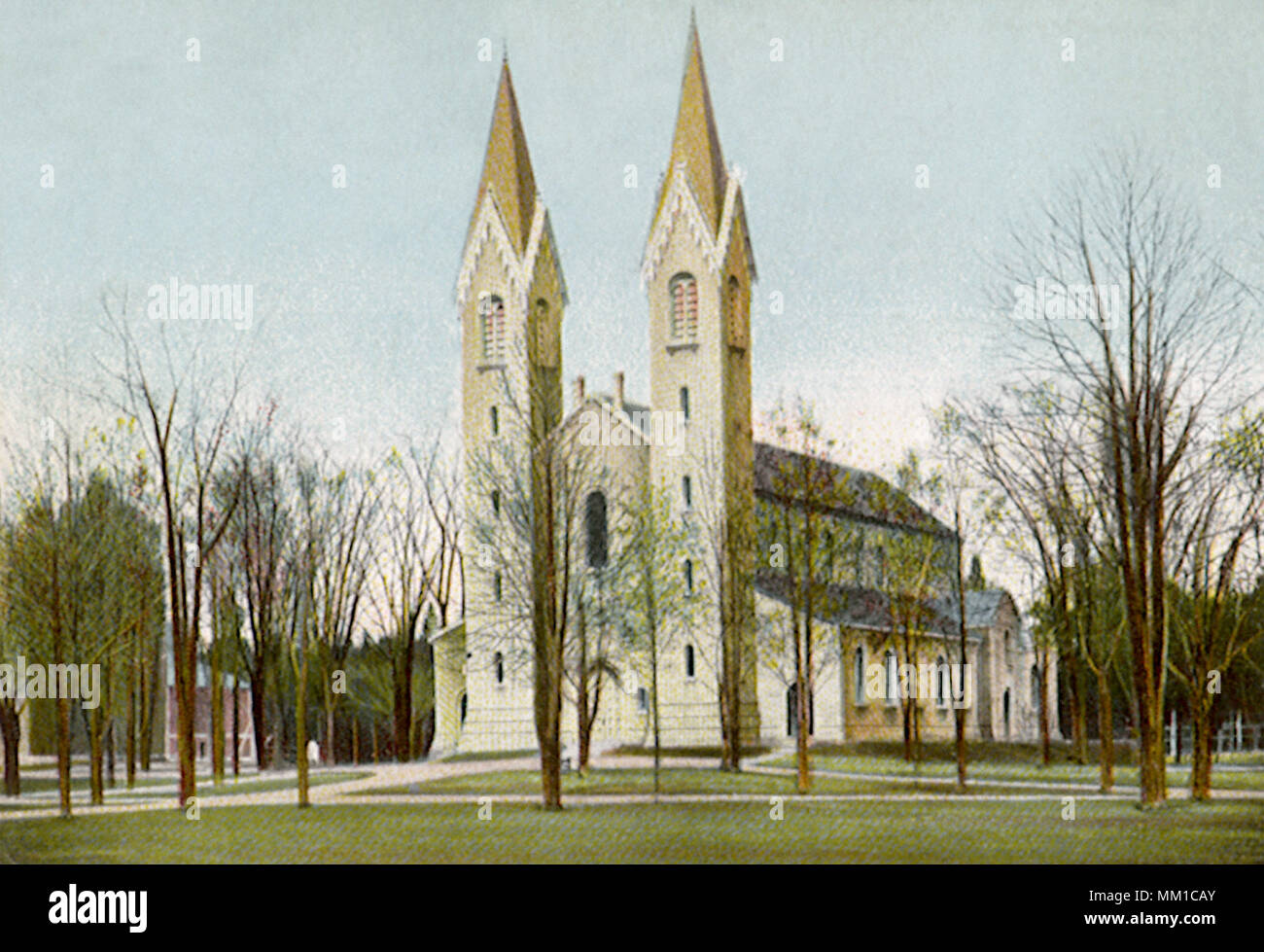 King Chapel at Bowdoin College. Brunswick.1905 Stock Photo - Alamy