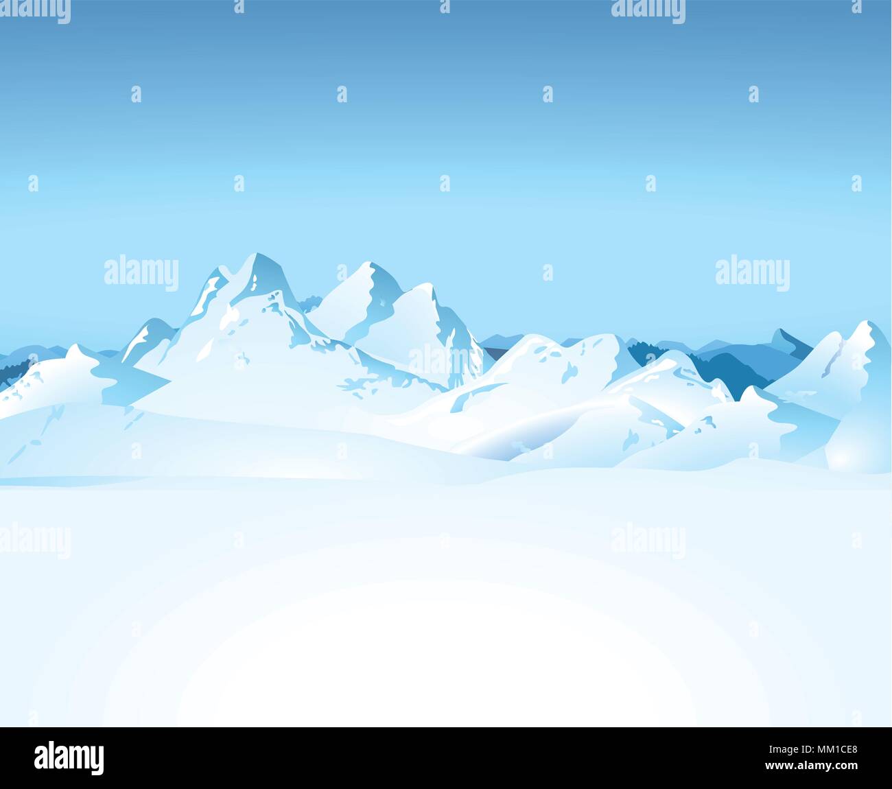 Winter in mountains mountains Stock Vector Images - Alamy