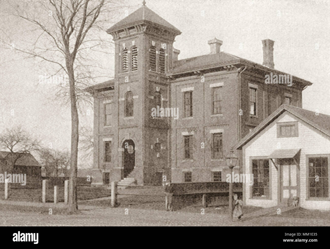 Main Street School. West Springfield. 1891 Stock Photo - Alamy