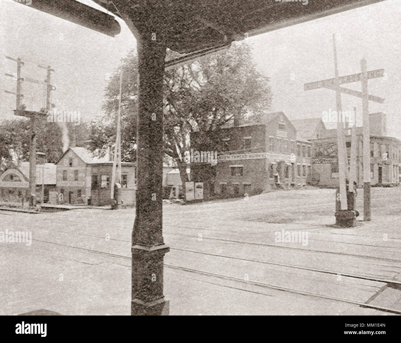 William Warren Thread Works. Westfield. 1891 Stock Photo - Alamy