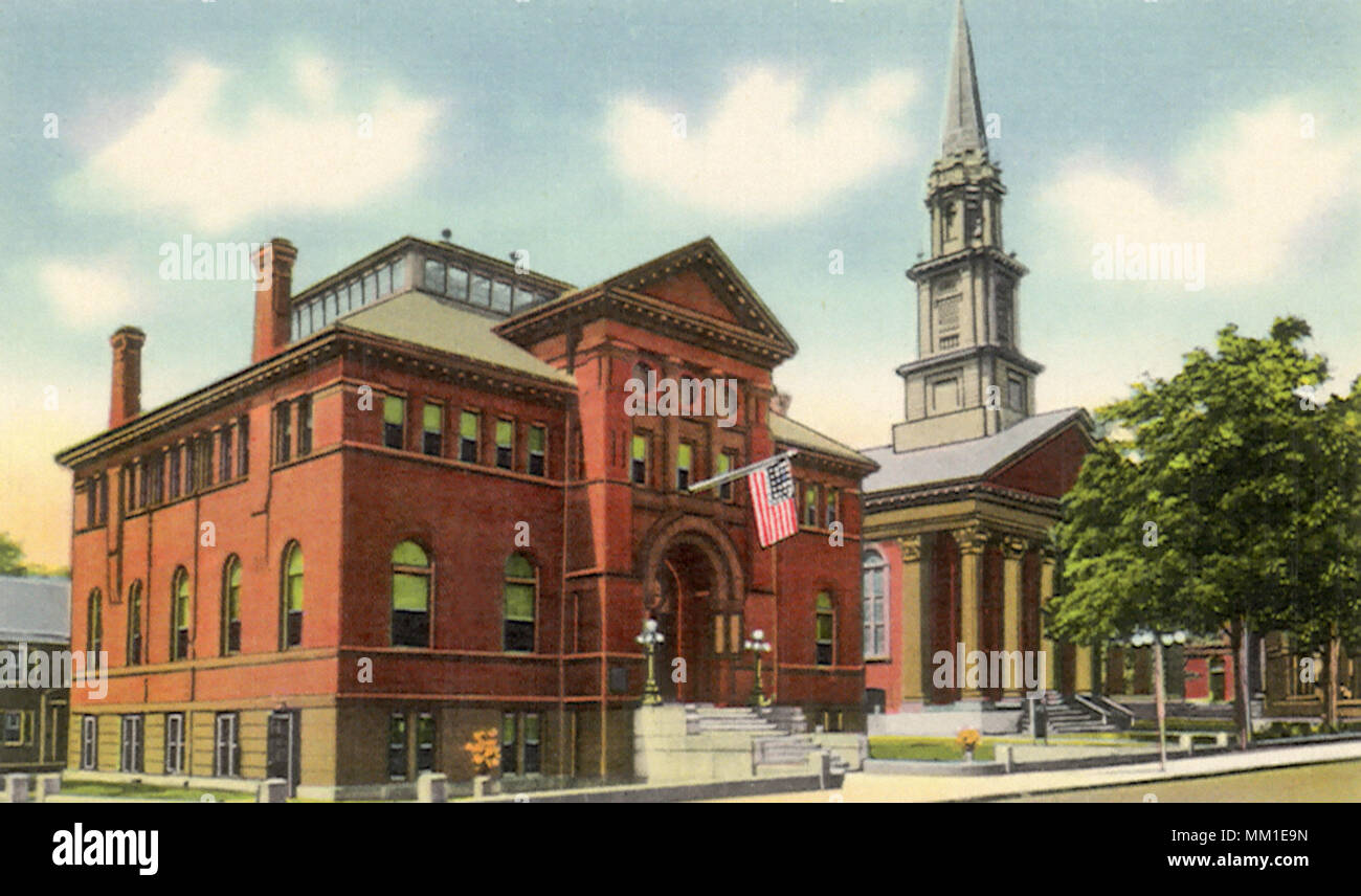 Library & Arts Building. Fitchburg. 1930 Stock Photo - Alamy