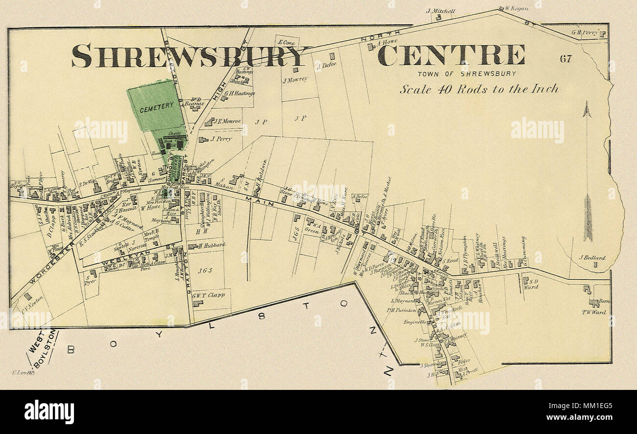 Map of shrewsbury hi-res stock photography and images - Alamy