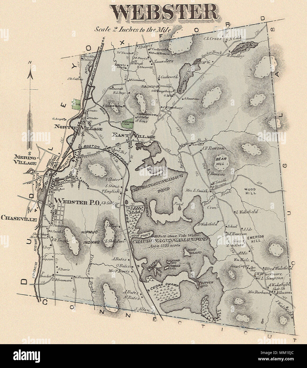 Map of webster hi-res stock photography and images - Alamy