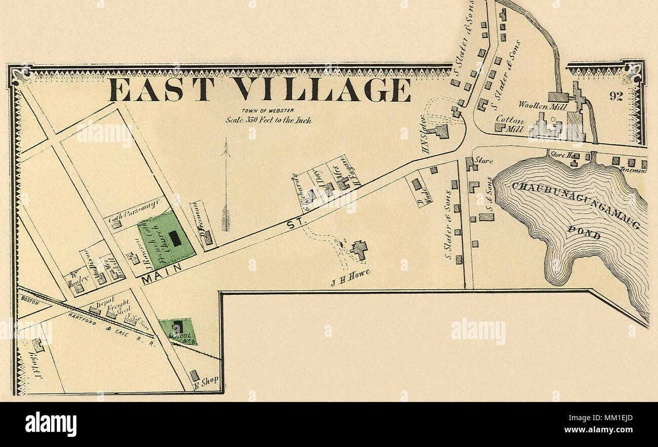 Map of village hi-res stock photography and images - Alamy