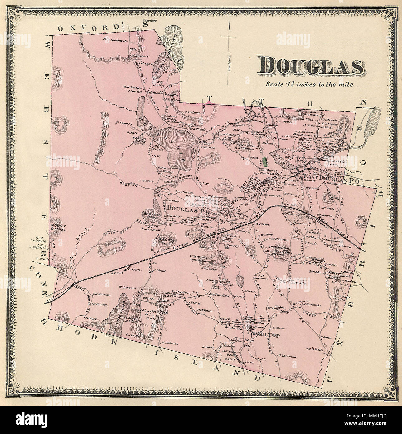Douglas map hi-res stock photography and images - Alamy