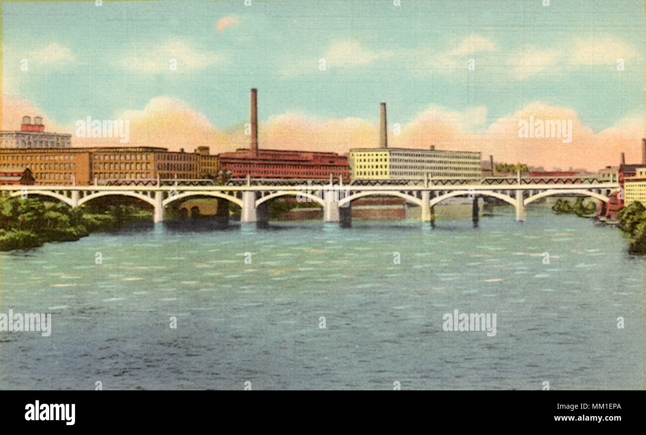 Central Bridge. Lawrence. 1935 Stock Photo - Alamy