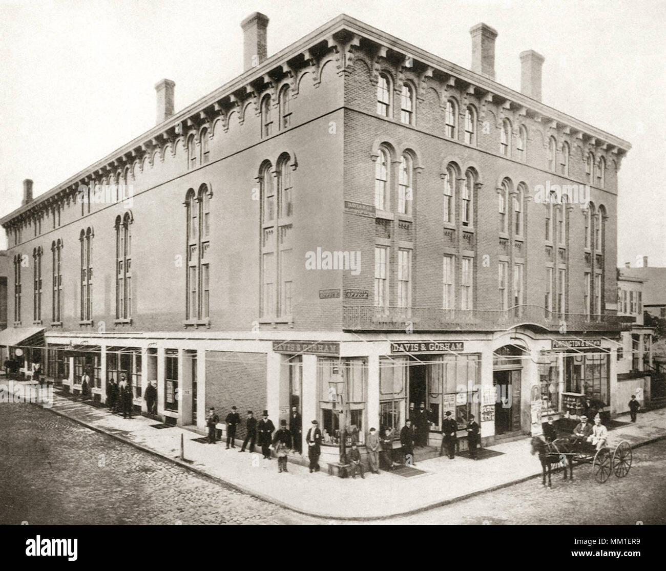 Liberty Hall Building. New Bedford. 1867 Stock Photo - Alamy