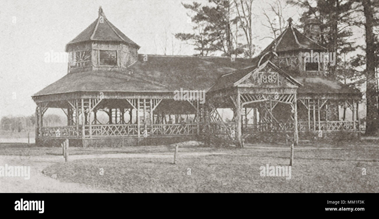 Pavilion at the Forest Park. Springfield. 1906 Stock Photo - Alamy