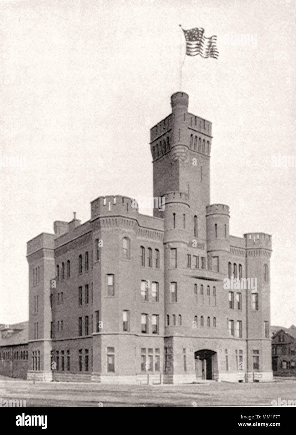 The State Armory. Worcester. 1900 Stock Photo - Alamy