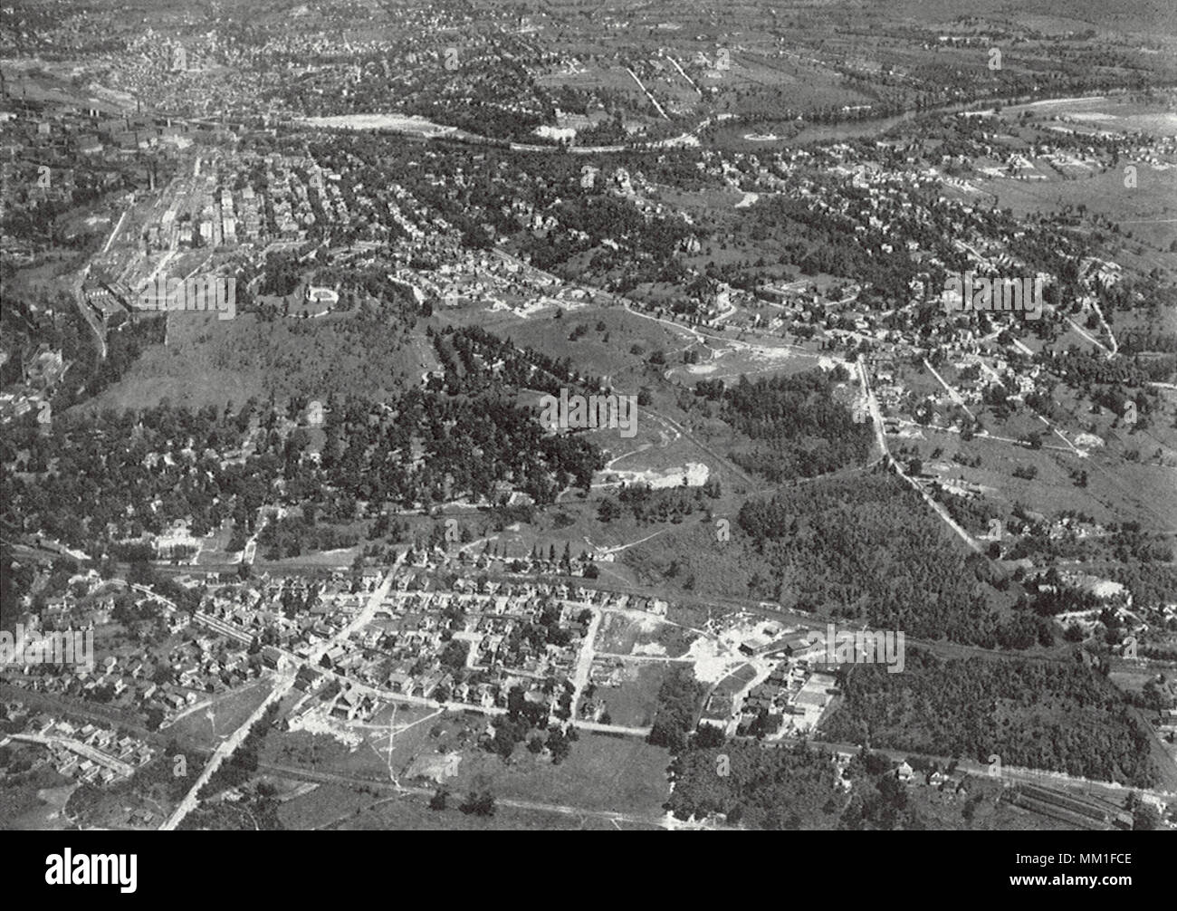 Aerial View of Lowell and Vicinity. 1927 Stock Photo - Alamy