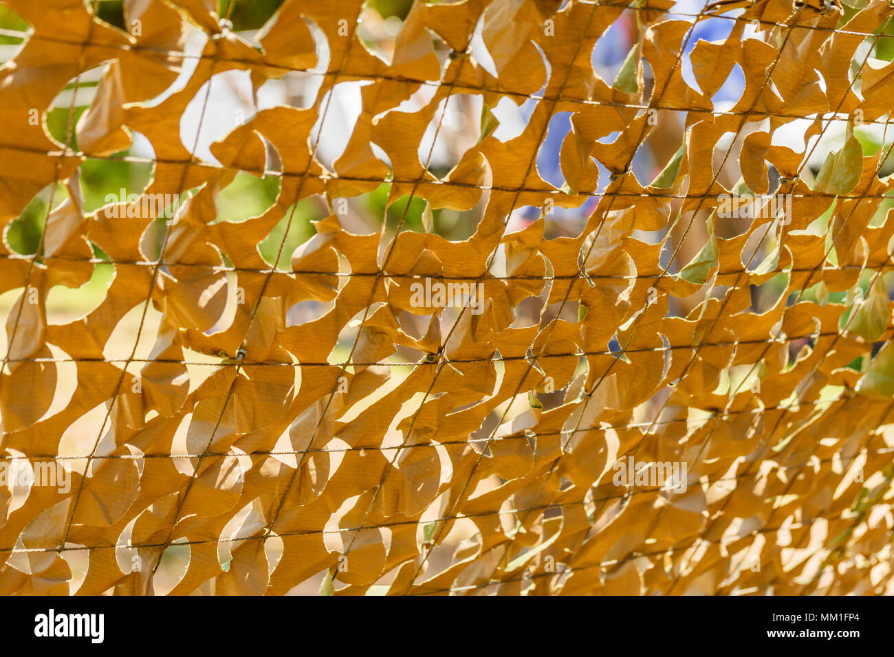 inside of Camouflage mesh hidden military objects Stock Photo - Alamy