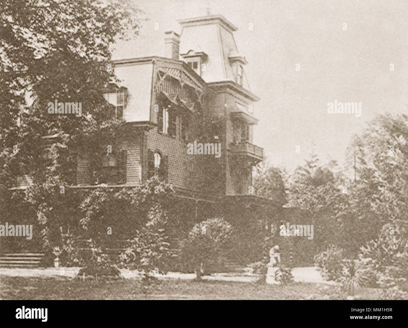 The First Hospital. Stamford. 1900 Stock Photo - Alamy