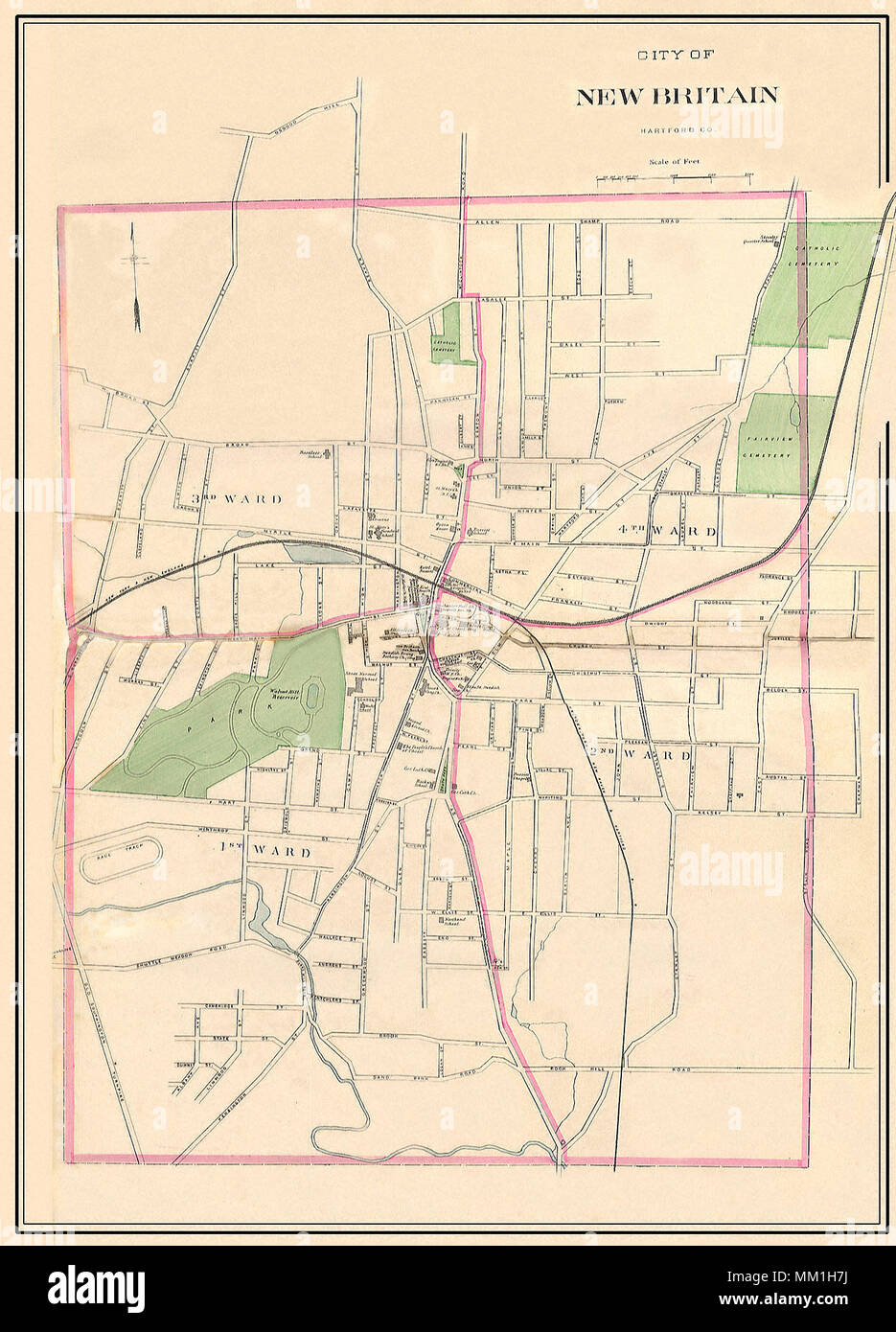 Map of New Britain. New Britain. 1893 Stock Photo - Alamy