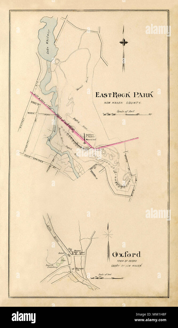 Oxford ct map hi-res stock photography and images - Alamy