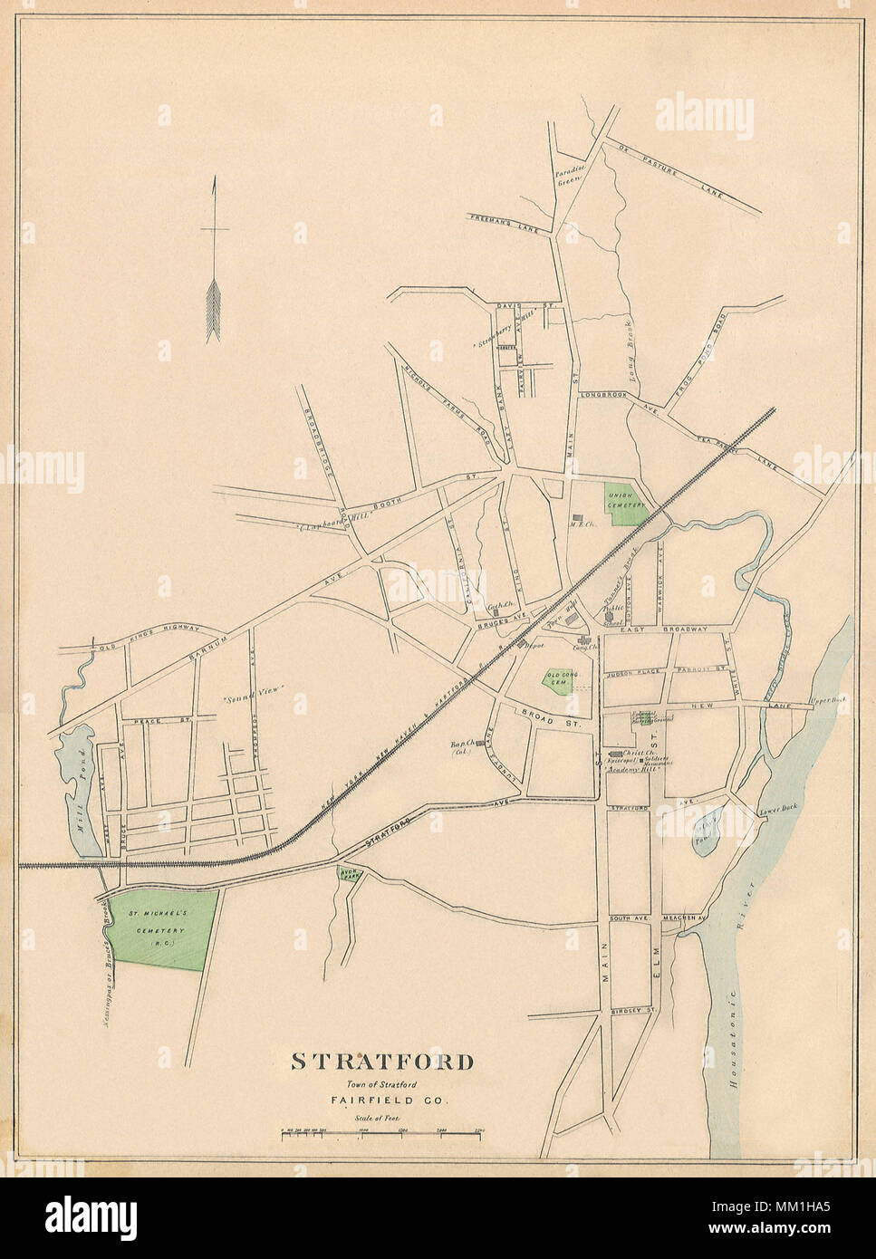 Map of Stratford. Stratford. 1893 Stock Photo - Alamy