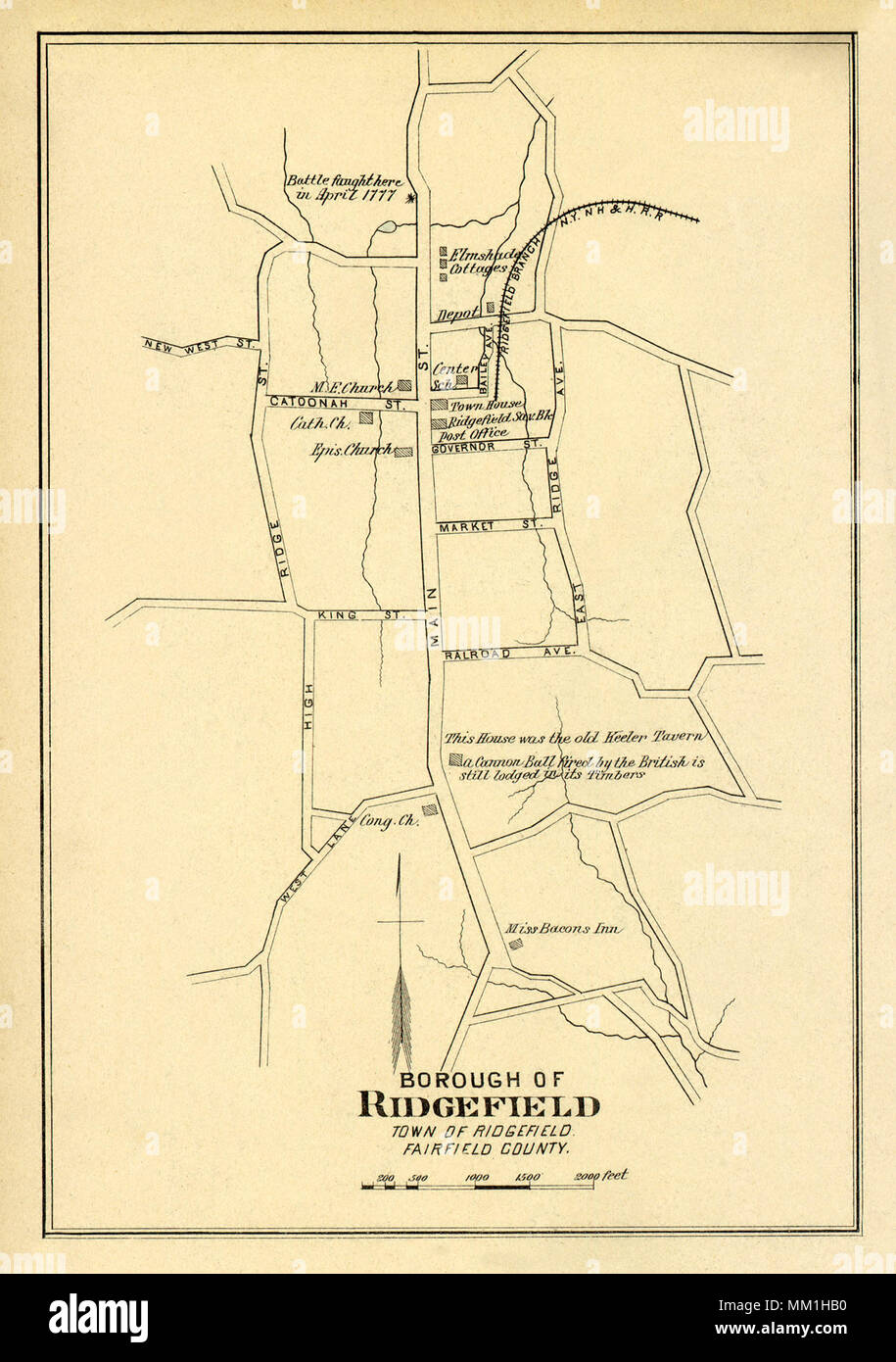 Map of ridgefield hi-res stock photography and images - Alamy