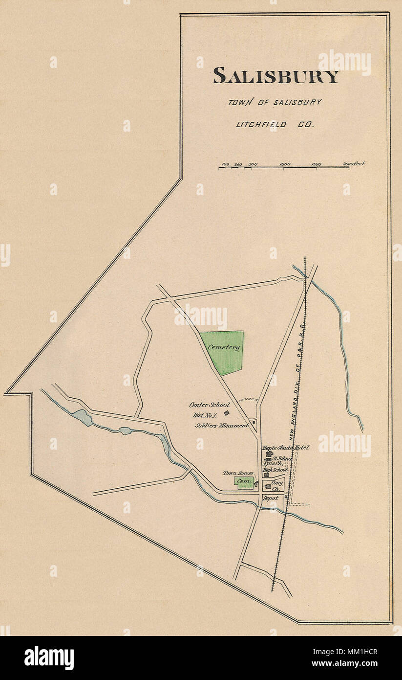 Map of salisbury hi-res stock photography and images - Alamy