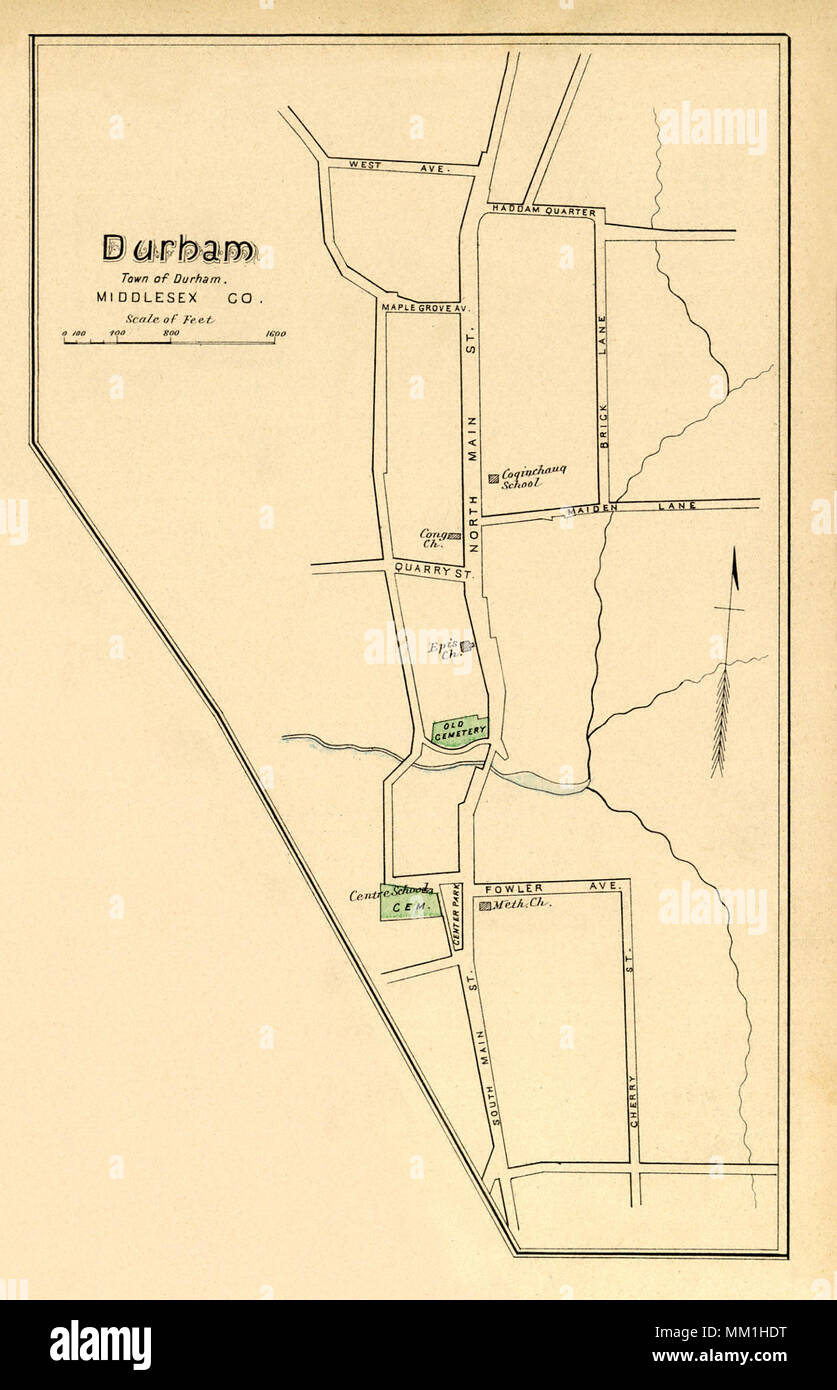 Durham map hi-res stock photography and images - Alamy