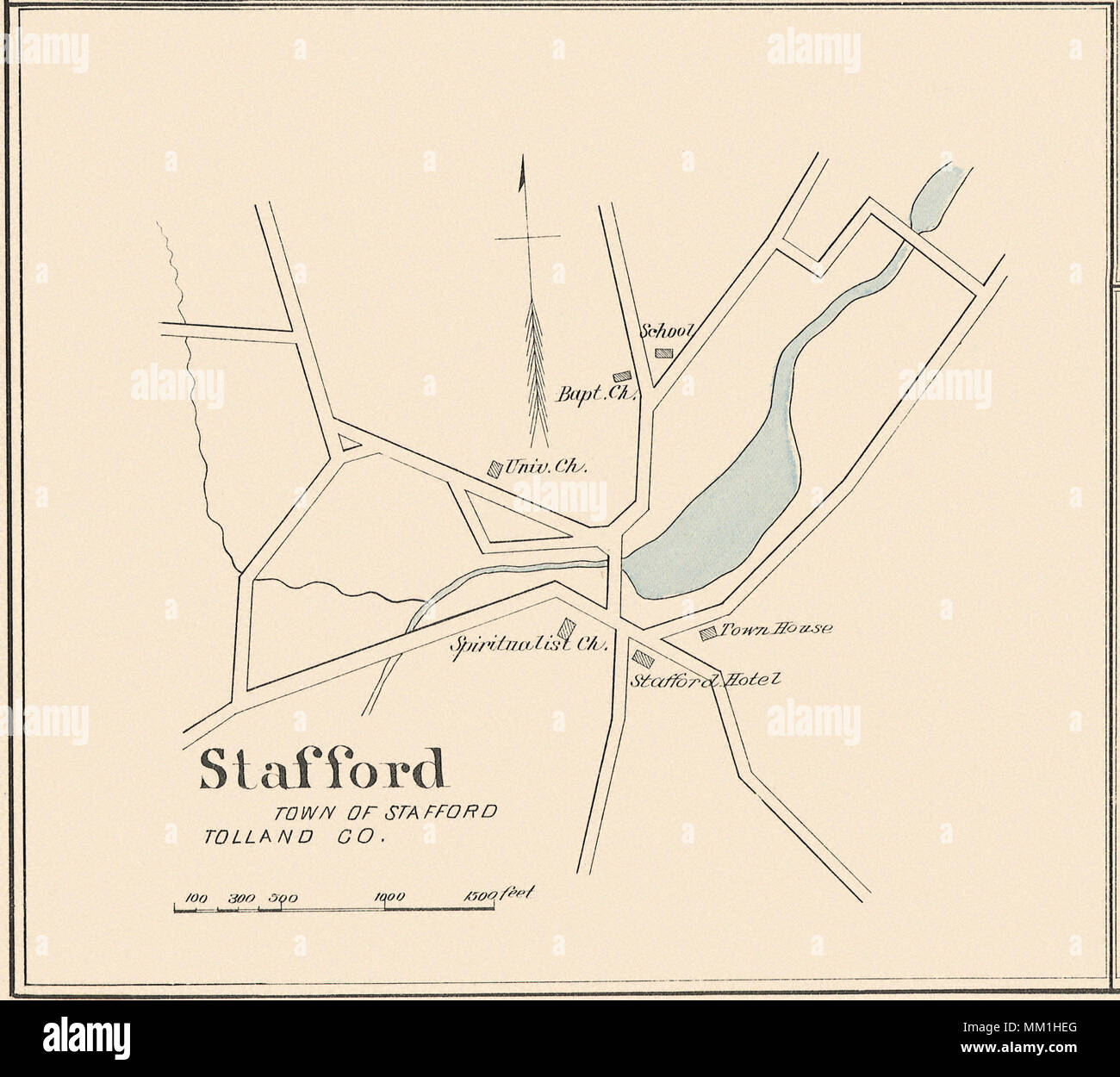 Map of Stafford. Stafford. 1893 Stock Photo - Alamy