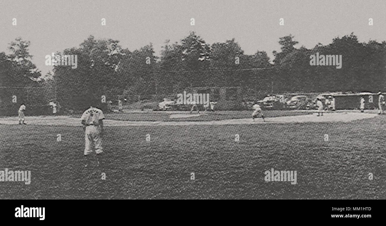 Little League Diamond in Unity Park. Trumbull. 1950 Stock Photo - Alamy