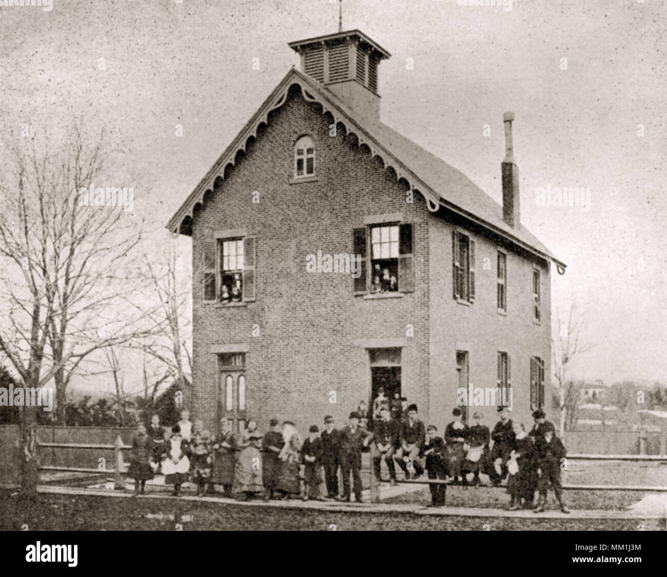 Center School. West Hartford. 1880 Stock Photo - Alamy