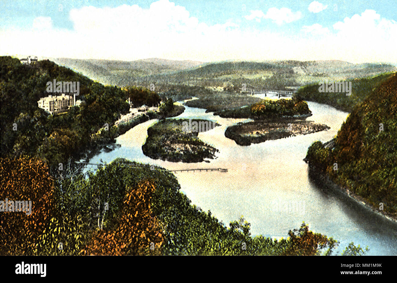 River from Promontory. Delaware Water Gap. 1920 Stock Photo - Alamy