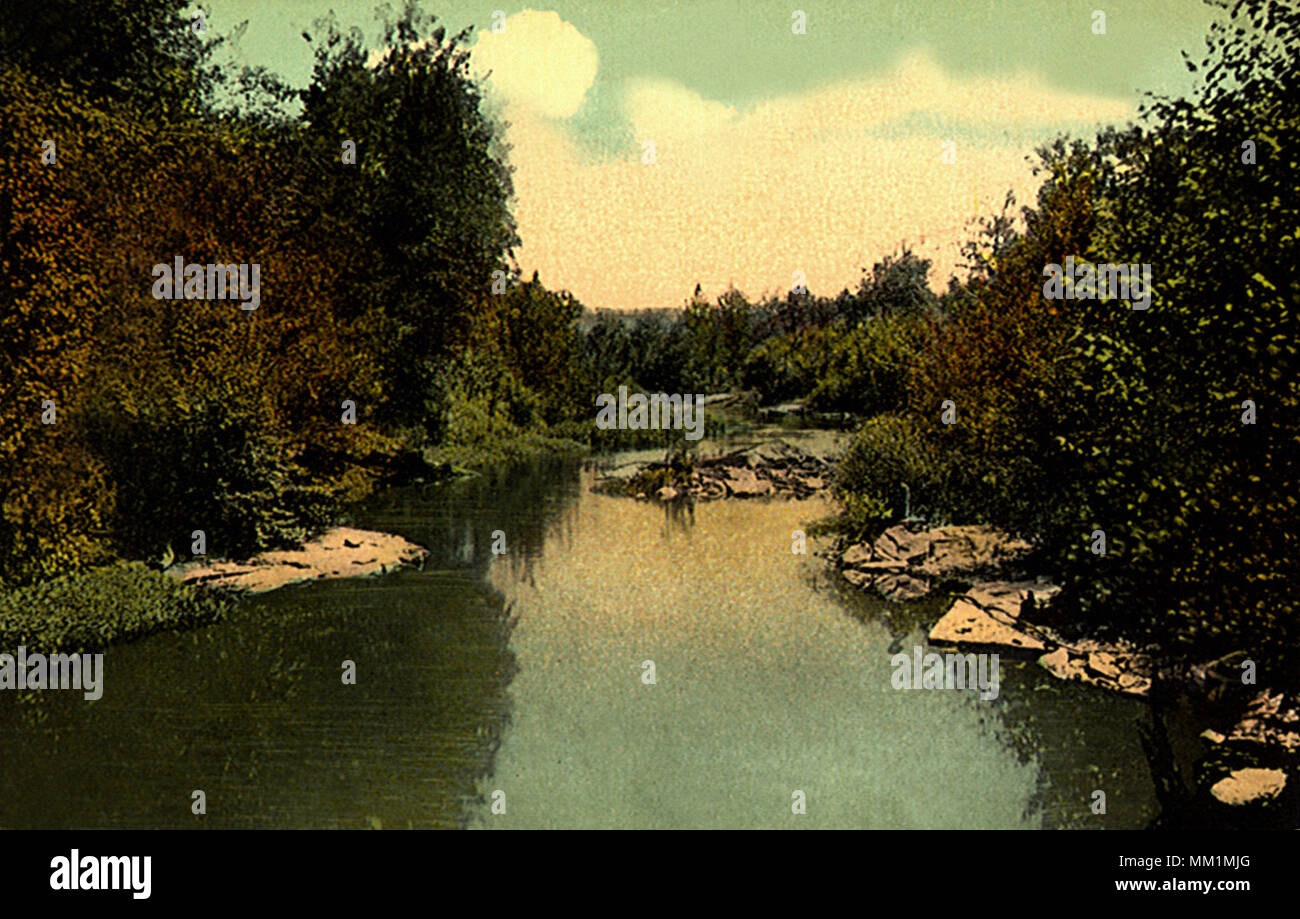 Lake Paupack Outlet. Wayne County. 1921 Stock Photo - Alamy