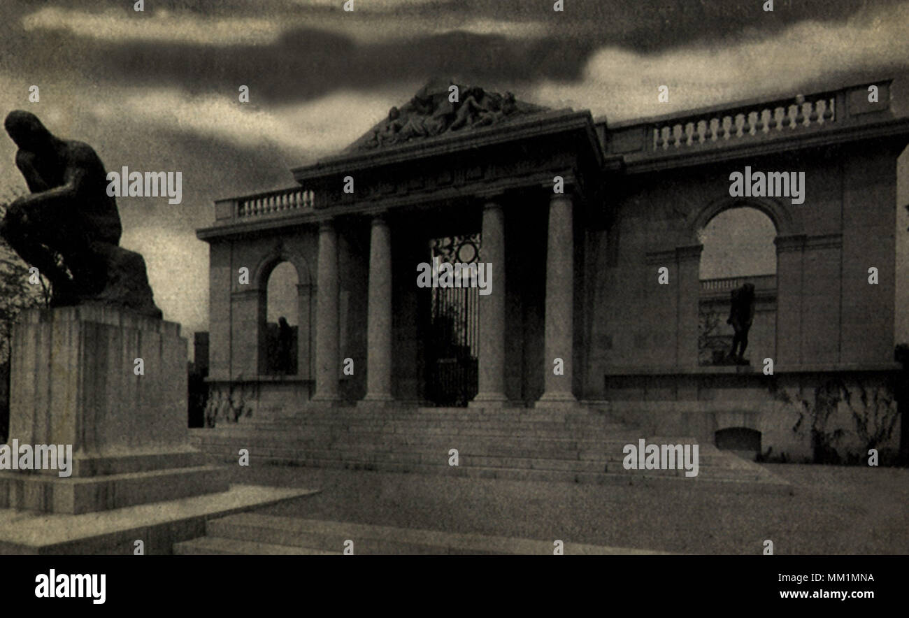 Rodin Museum & The Thinker. Philadelphia. 1910 Stock Photo - Alamy