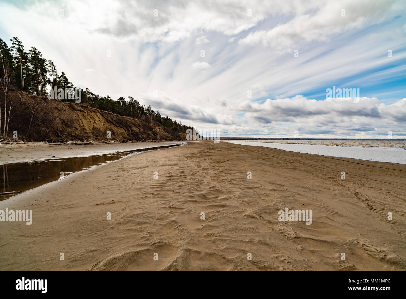 Spring landscape. The Ob reservoir. Russia, Siberia, the Novosibirsk ...