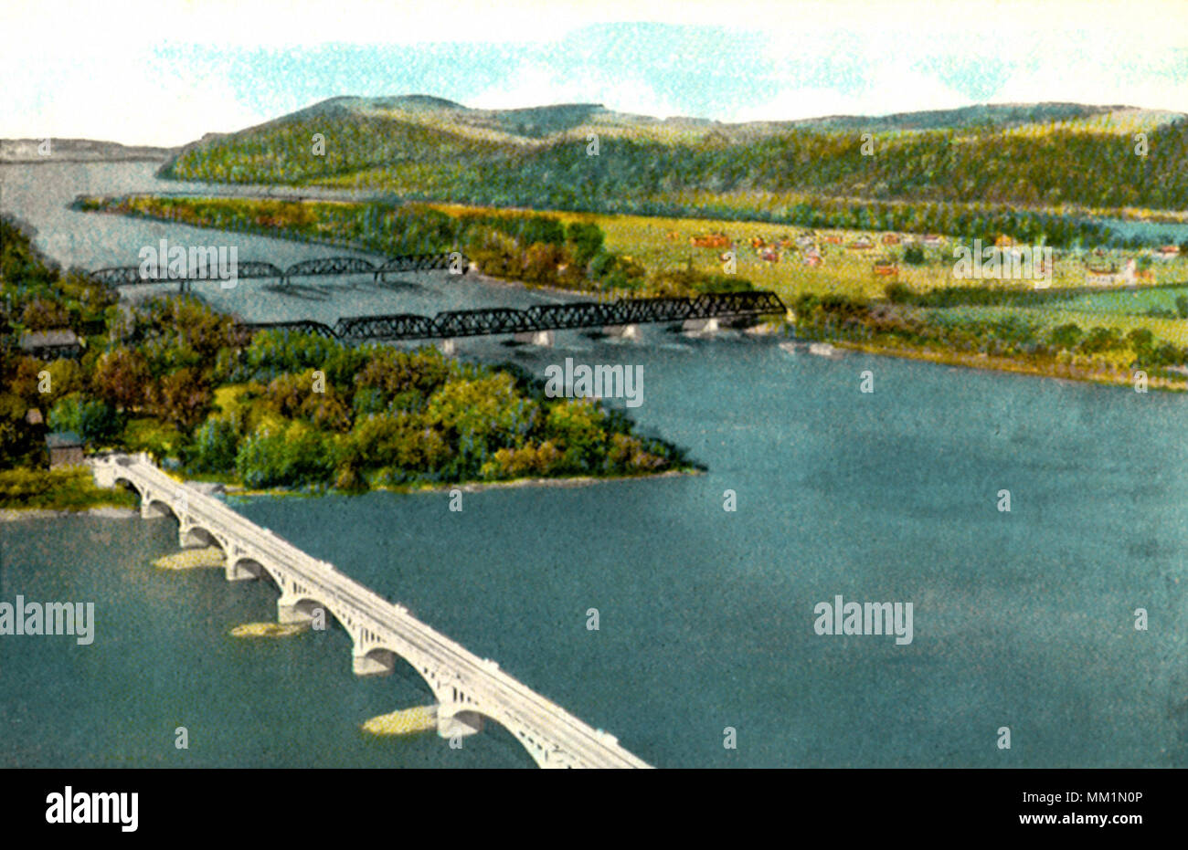 View of Junction North and West. Sunbury. 1925 Stock Photo - Alamy