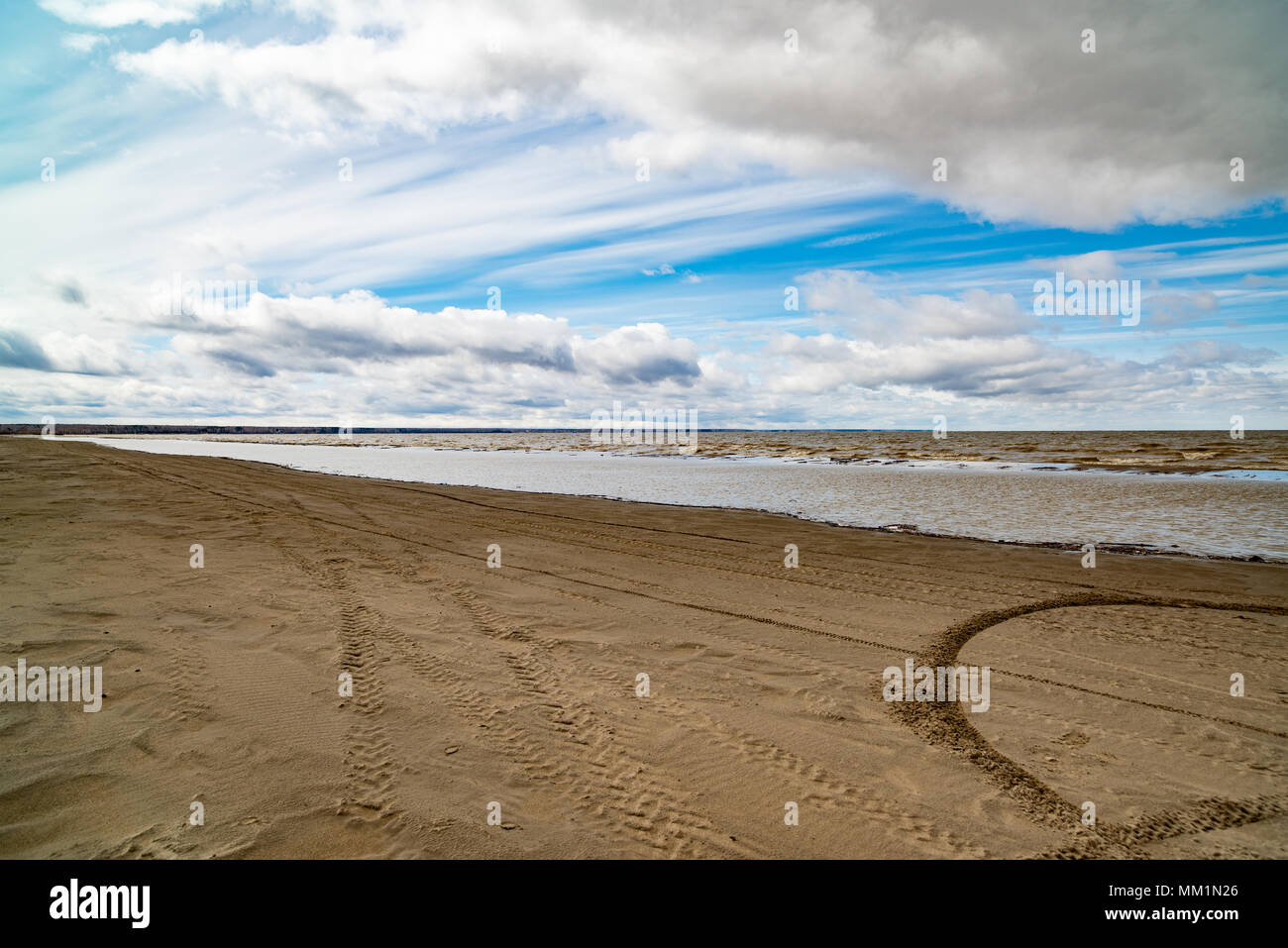 Spring landscape. The Ob reservoir. Russia, Siberia, the Novosibirsk ...