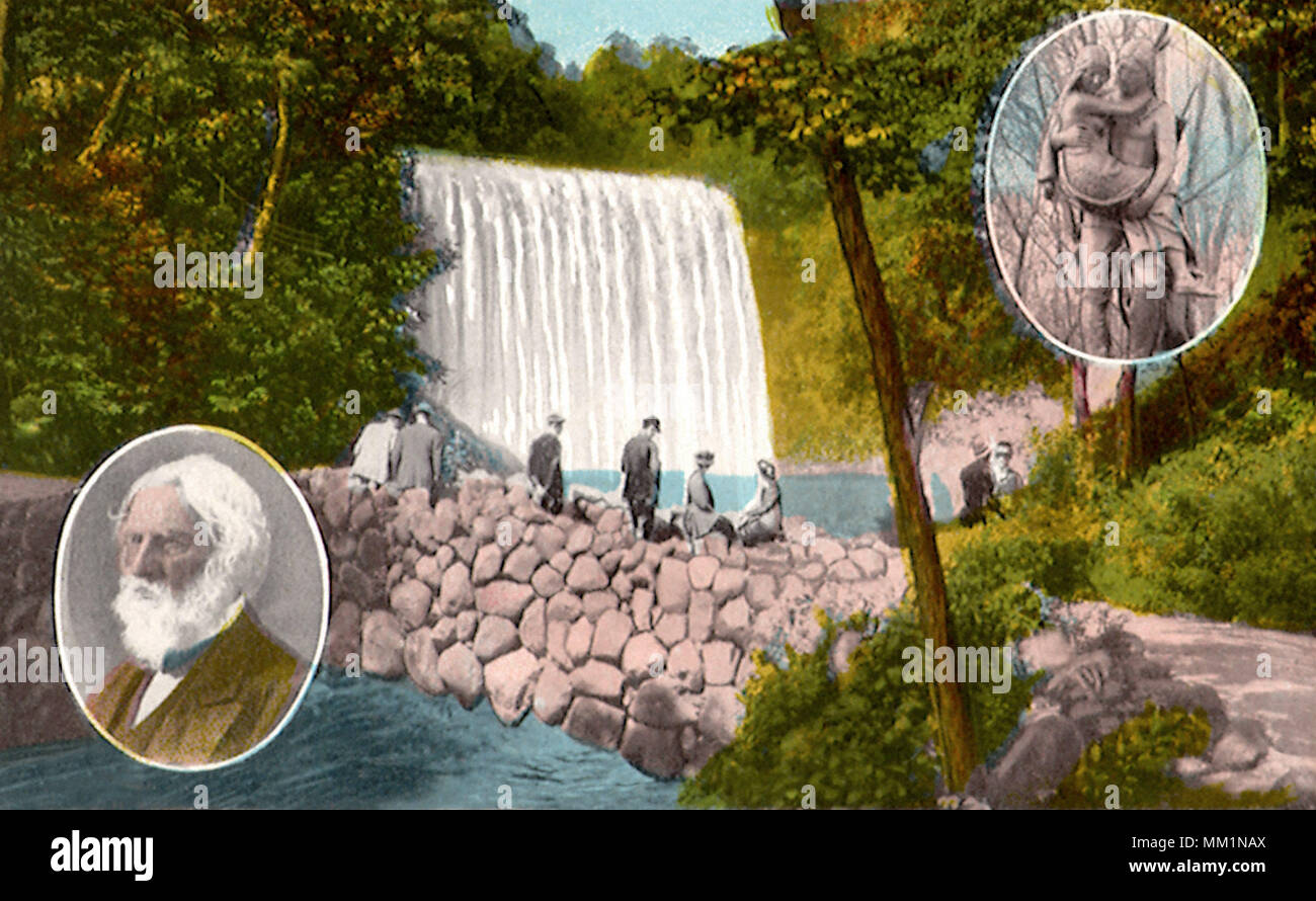Minnehaha Falls & Stone Bridge. Minneapolis. 1920 Stock Photo - Alamy