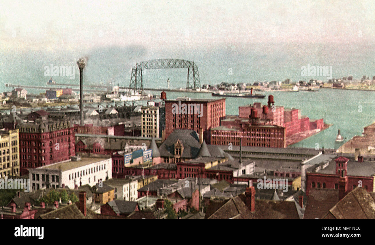 View of Duluth from Incline Railway. Duluth. 1912 Stock Photo - Alamy
