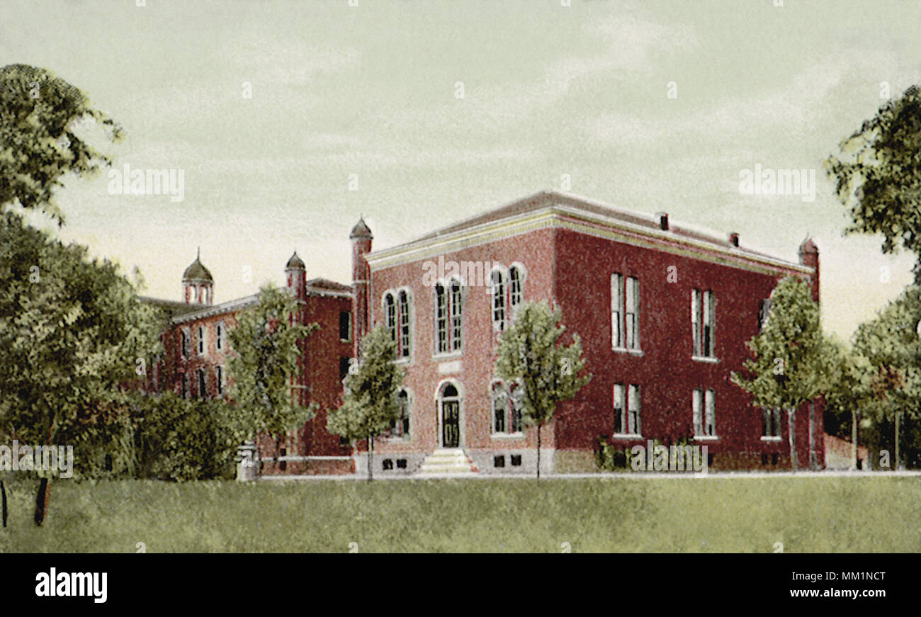 Down's Hall at Adrian College. Adrian. 1910 Stock Photo - Alamy