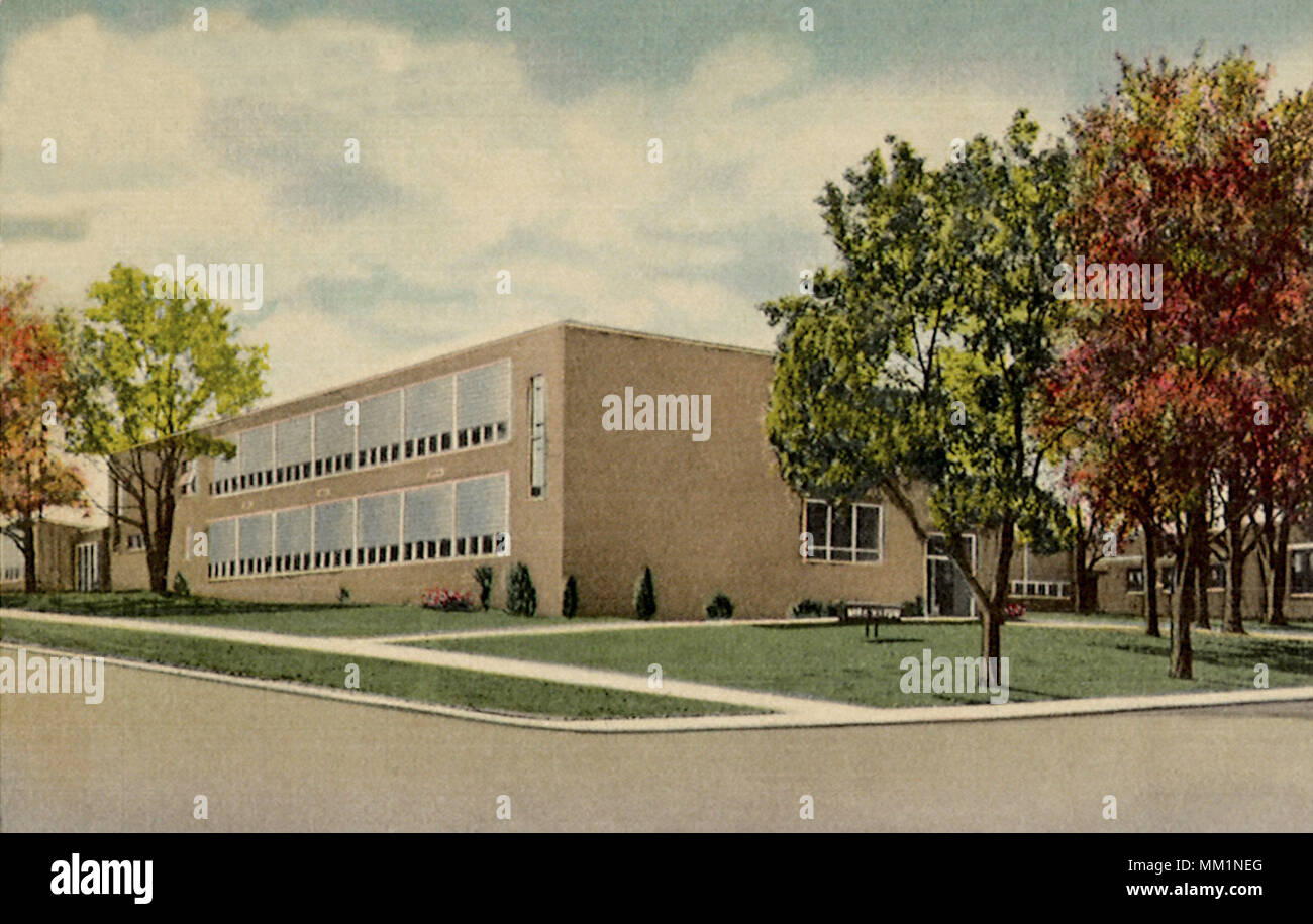 East Building at Ferris Institute. Big Rapids. 1945 Stock Photo - Alamy