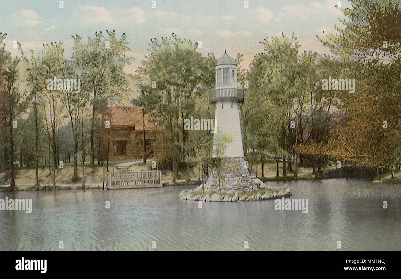 The Lighthouse in Palmer Park. Detroit. 1910 Stock Photo - Alamy