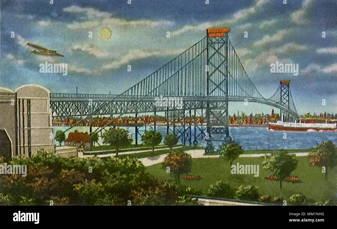 Ambassador Bridge. Detroit. 1920 Stock Photo - Alamy
