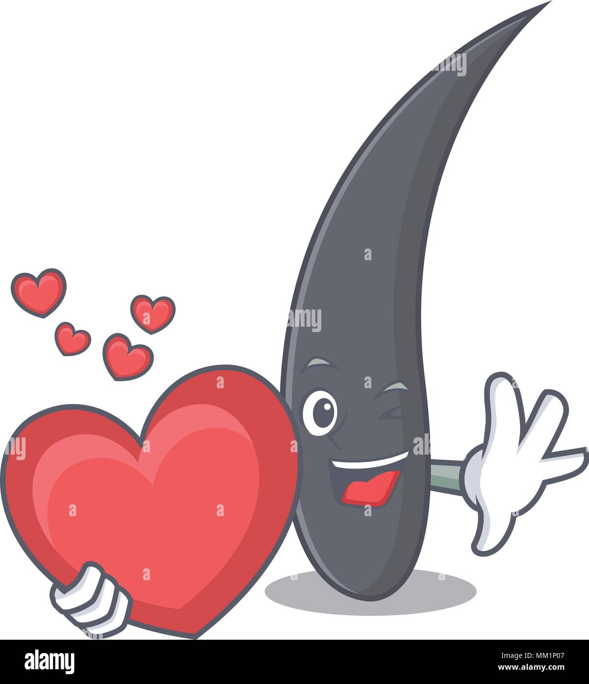 With heart hair mascot cartoon style Stock Vector Image & Art - Alamy