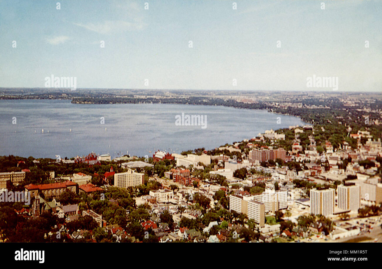 Aerial View of University of Wisconsin. Madison. 1960 Stock Photo - Alamy