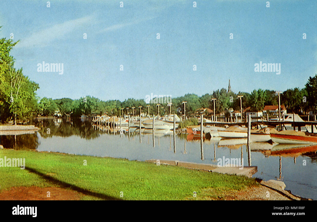 View of Harbor. Menasha. 1959 Stock Photo - Alamy