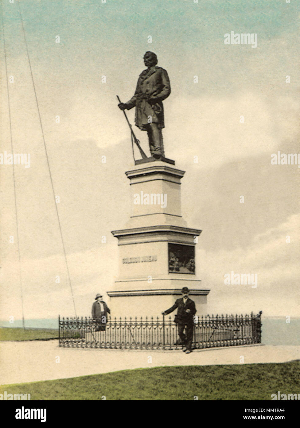 Solomon Juneau Monument. Milwaukee. 1913 Stock Photo - Alamy