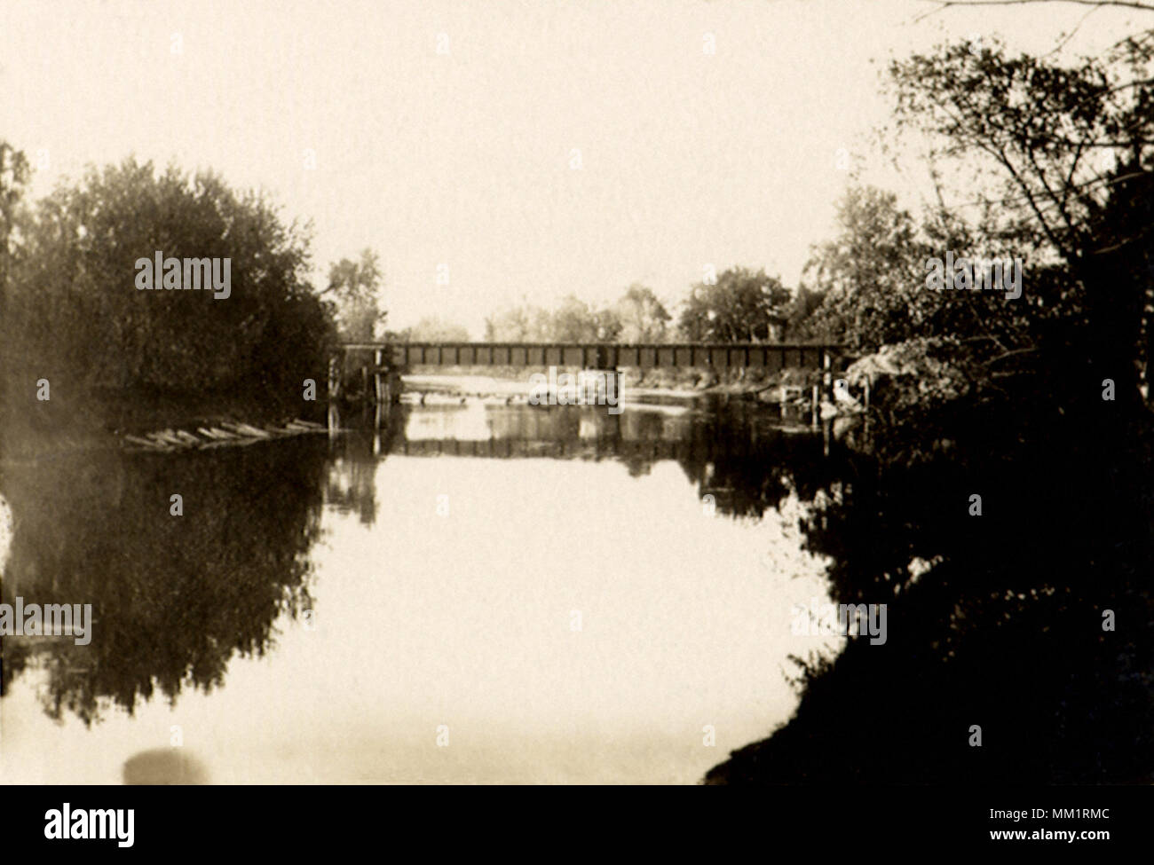 Railroad Bridge. Shiocton. 1908 Stock Photo - Alamy