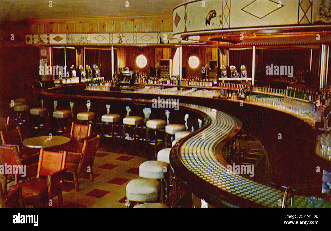 Silver Dollar Bar at Wort Hotel. Jackson Hole. 1960 Stock Photo - Alamy