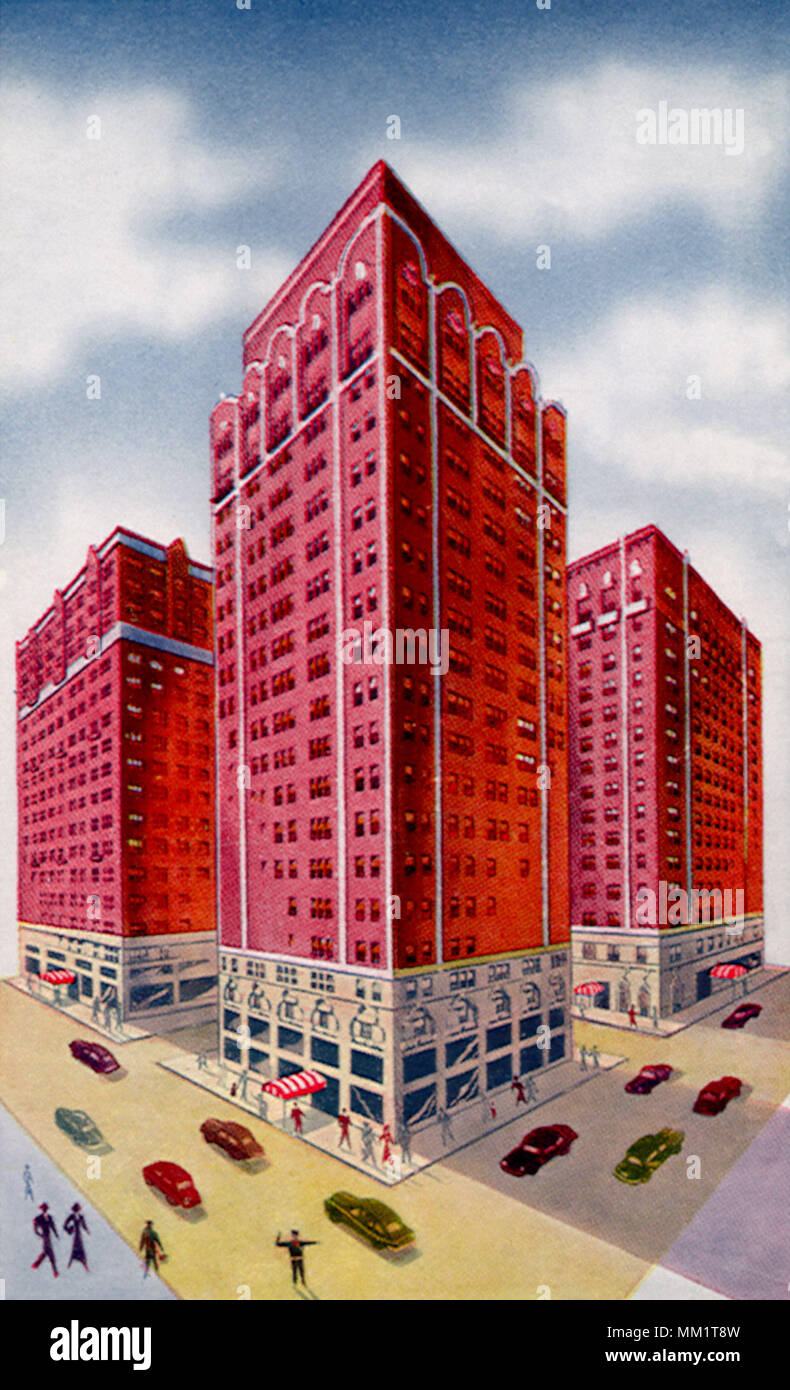 St. Clair Hotel with Croyden & Eastgate. Chicago. 1925 Stock Photo - Alamy
