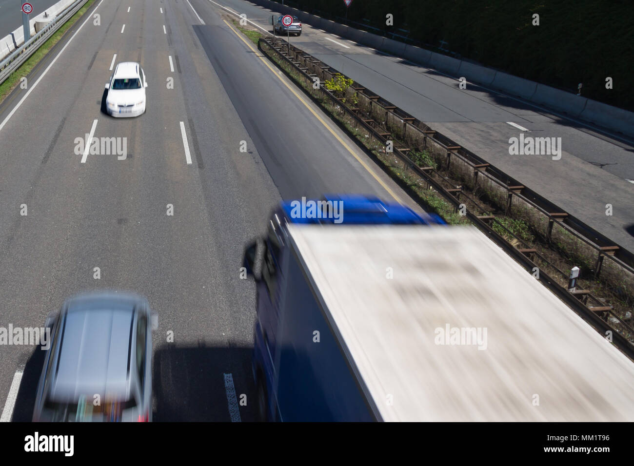 Car driving wrong way on road hi-res stock photography and images - Alamy